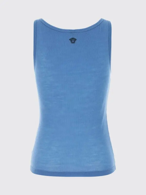 Versace Medusa Virgin Wool Top - Gnawed Blue
