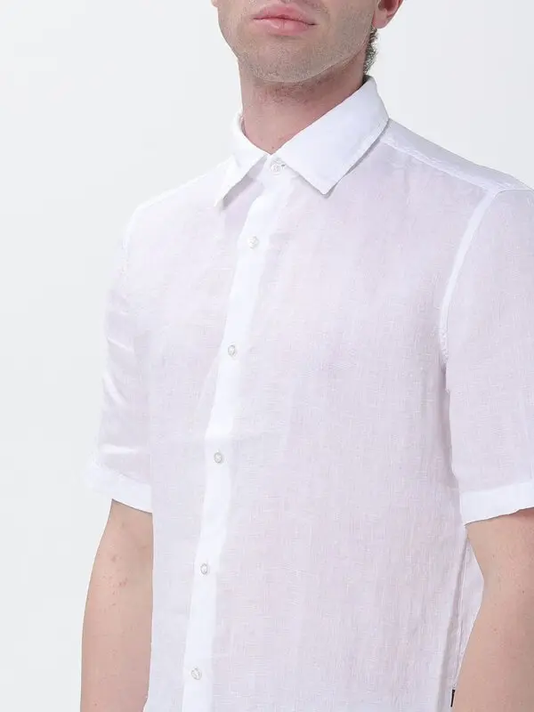BOSS Linen Blend Shirt - White