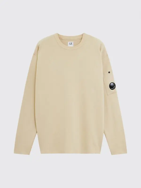 C.P. COMPANY Long-sleeved Cotton T-shirt With Applied Logo