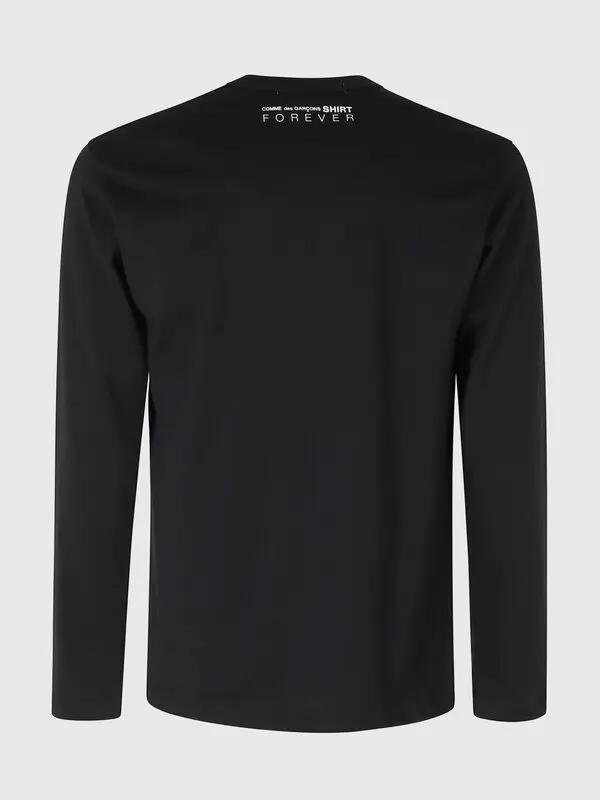 Comme Des Garçons Long-sleeved Slim Fit Cotton T-shirt