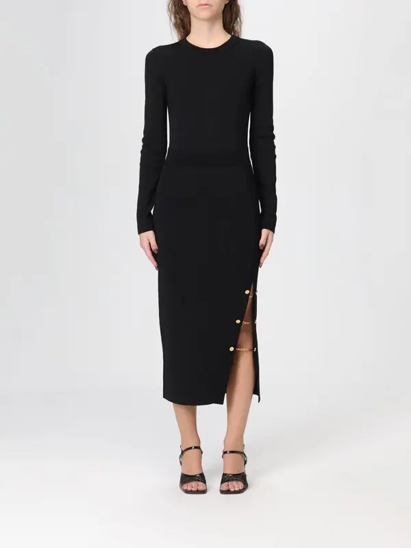 Elisabetta Franchi Knit Midi Dress With Chain Detail