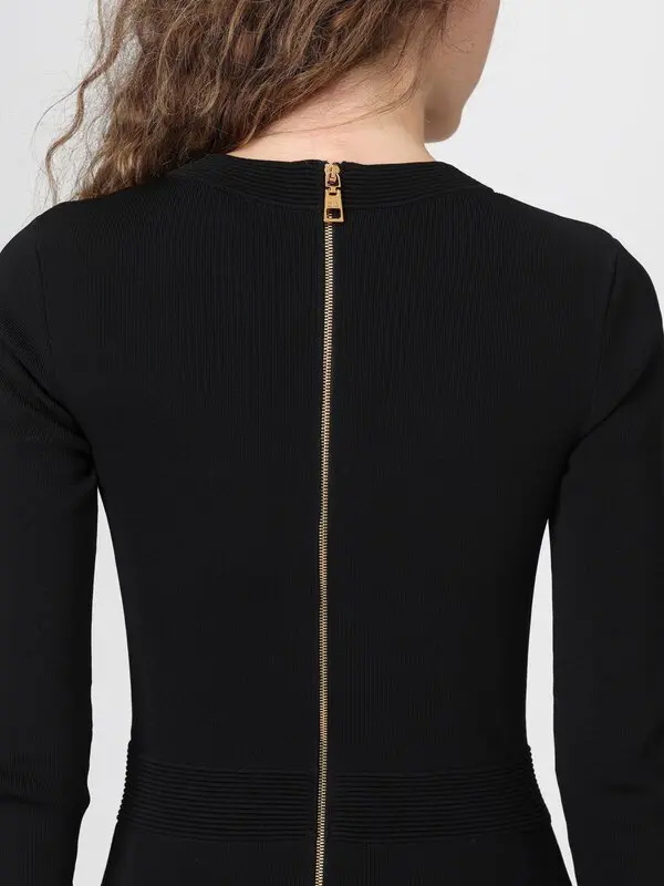 Elisabetta Franchi Knit Midi Dress With Chain Detail