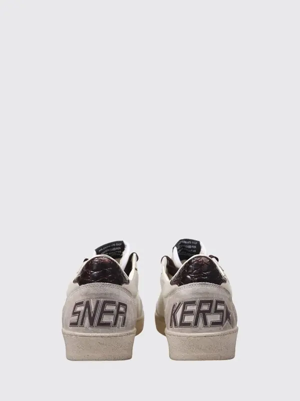 GOLDEN GOOSE Vintage-effect Ball Star Leather Sneakers With Contrast Logo