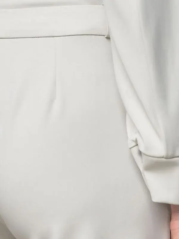 K-WAY Mid-rise Wide-leg Trousers In Technical Fabric - Beige
