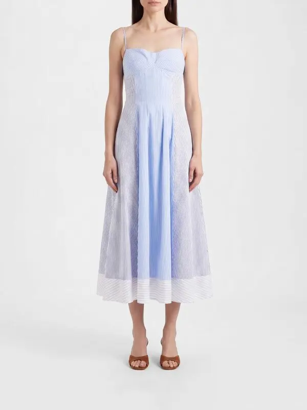 Simkhai Striped Cotton Midi Dress