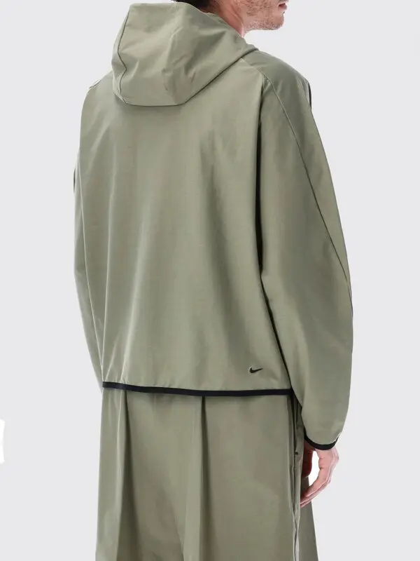 Nike Hooded Technical Fabric Windbreaker Jacket With Swoosh Logo