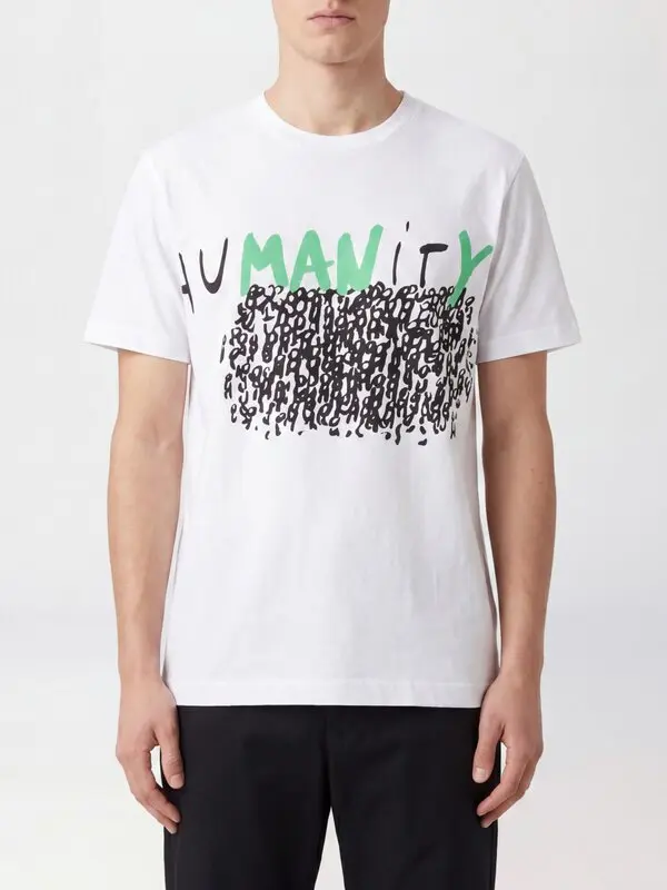 Comme Des Garçons Slim Fit Cotton T-shirt With Graphic Print