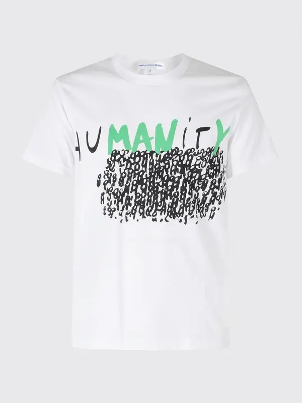 Comme Des Garçons Slim Fit Cotton T-shirt With Graphic Print
