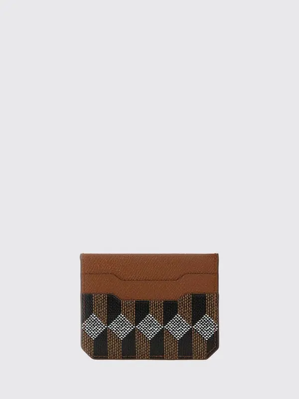 AU DEPART PARIS Printed Cotton And Leather Credit Card Holder