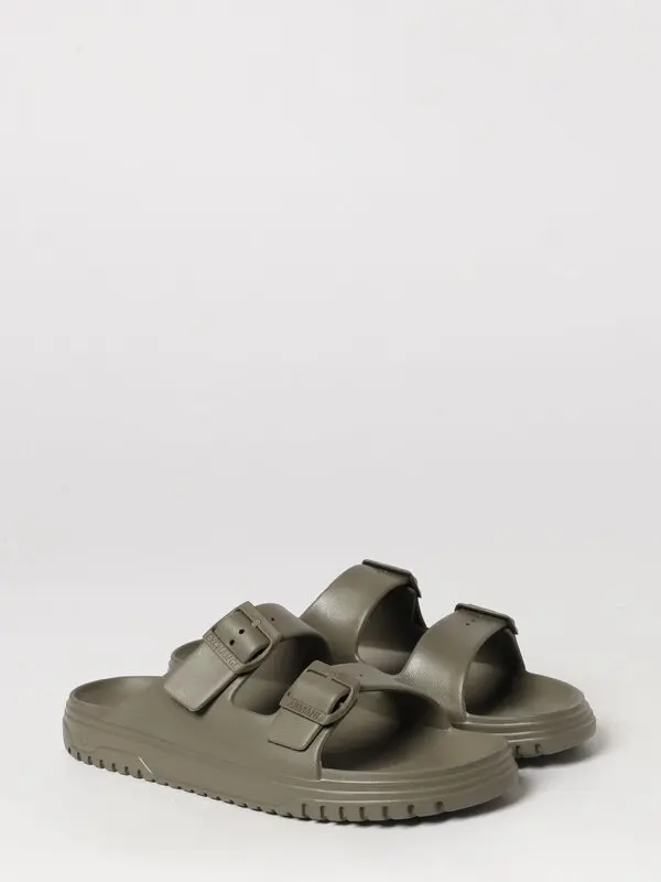 Armani Exchange Buckled Slide Sandals - Brown