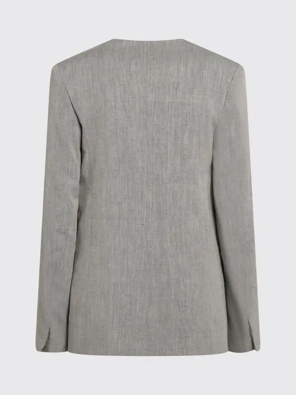 Loulou De Saison Double Breasted Linen Blend Blazer