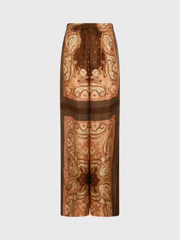 Zimmermann High-waisted Ethnic Print Silk Palazzo Pants - Multicolor