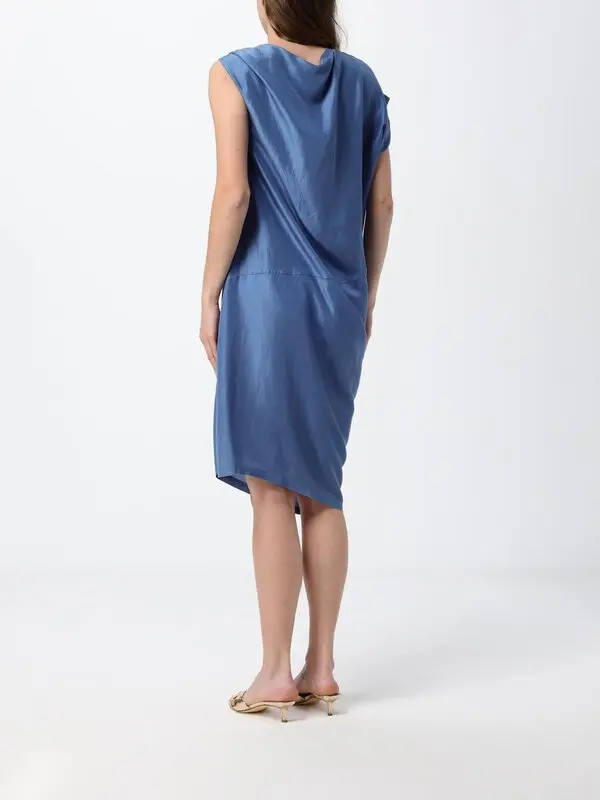 TELA One-shoulder Asymmetrical Linen Midi Kaftan