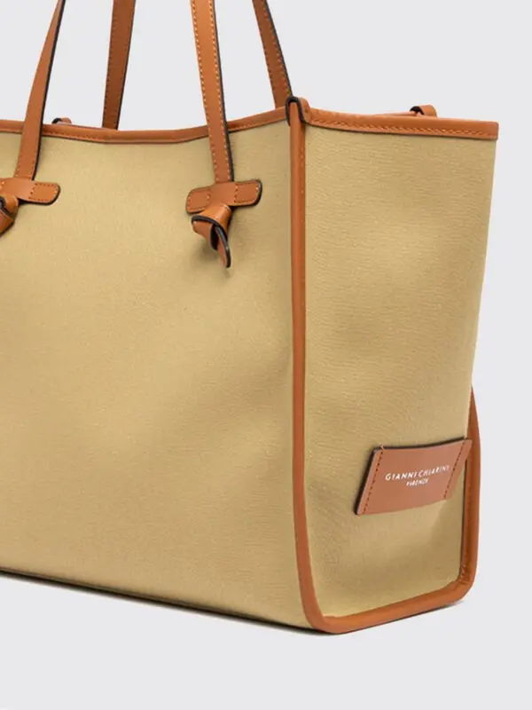 GIANNI CHIARINI Marcella Cotton Canvas Bag - Dark
