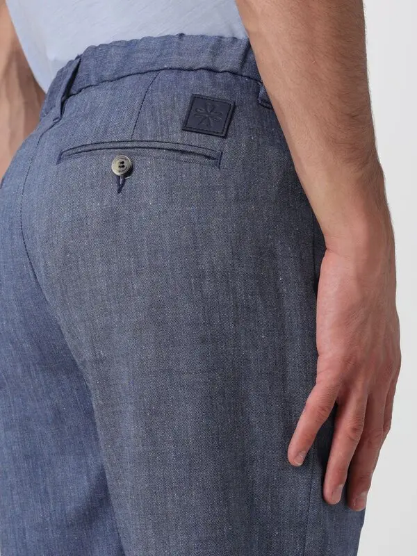 Jacob Cohen Slim Fit Linen Blend Trousers