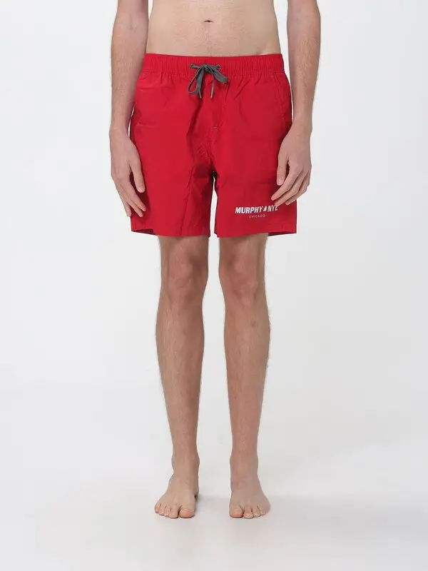 MURPHY&NYE Polyamide Swim Shorts With Elastic Waist And Drawstring - Red