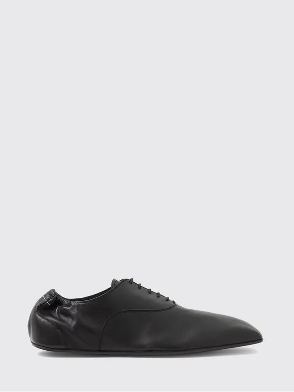 MAISON MARGIELA Square Toe Lambskin Leather Lace-up Oxfords