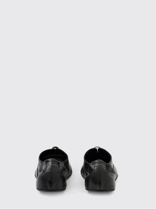 MAISON MARGIELA Square Toe Lambskin Leather Lace-up Oxfords