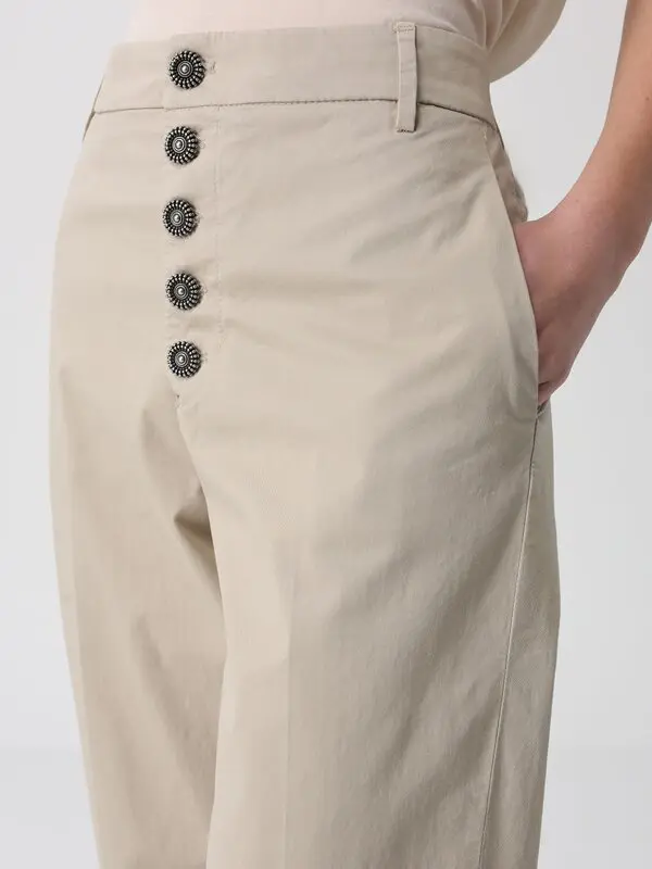 DONDUP Tailored Trousers With Button Detail