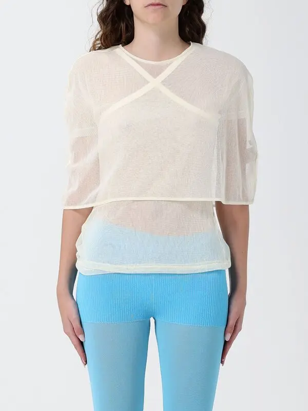 Paloma Wool Sheer Mesh Wrap Top