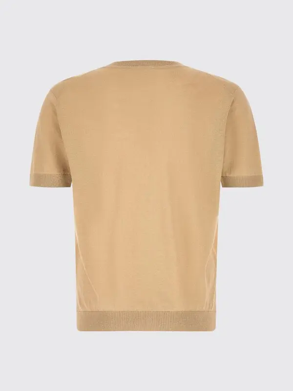 ZANONE Linen And Cotton Crew Neck Pullover - Beige
