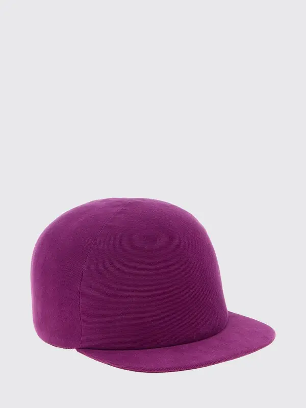 Balenciaga Cotton Twill Baseball Cap With Embroidered Logo - Violet
