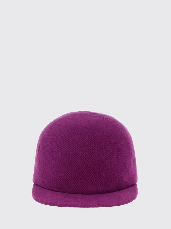 Balenciaga Cotton Twill Baseball Cap With Embroidered Logo - Violet