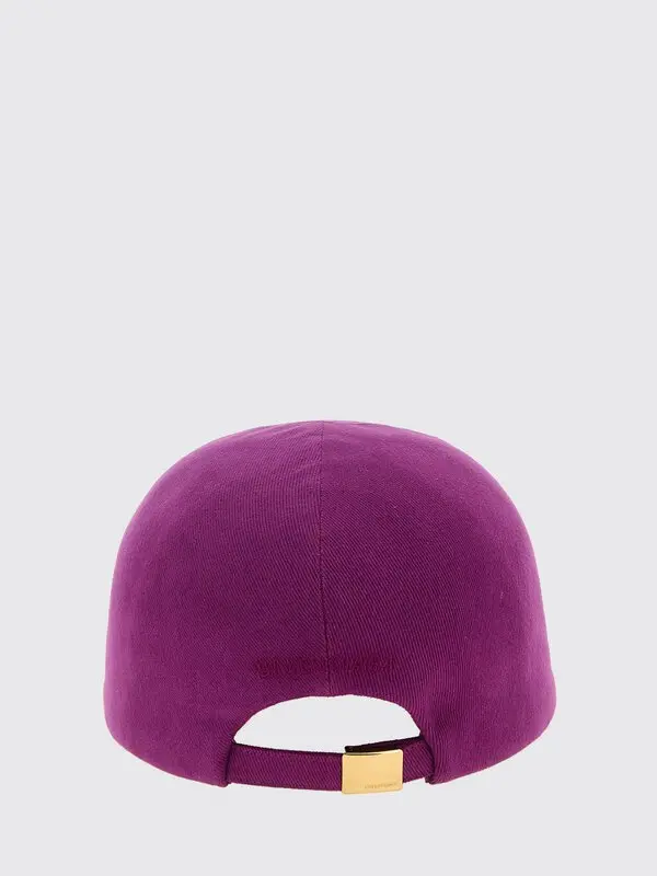 Balenciaga Cotton Twill Baseball Cap With Embroidered Logo - Violet