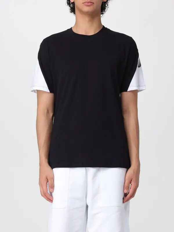 DISCLAIMER Cotton T-shirt With Graffiti Logo Print And Dropped Shoulders - Black