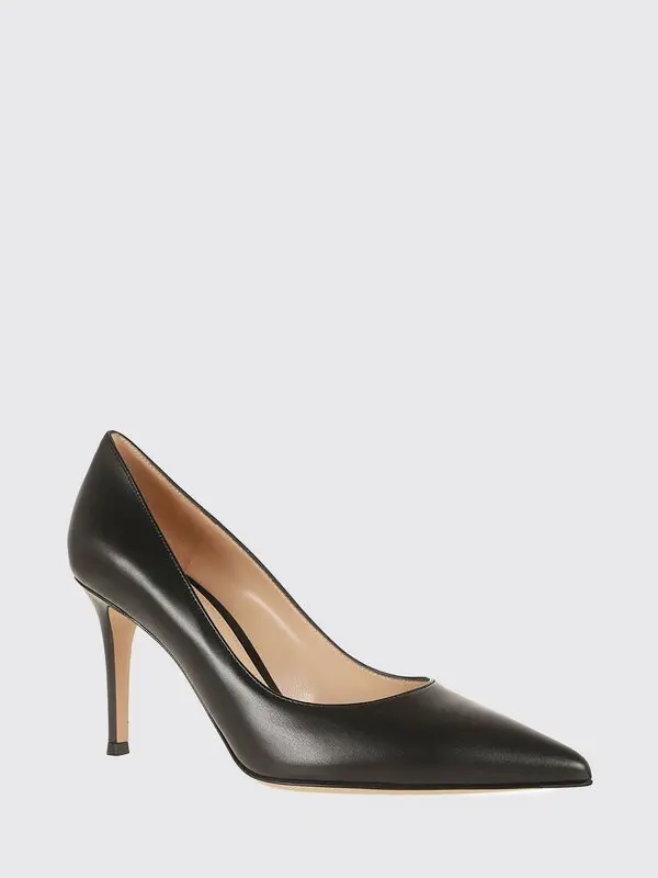 GIANVITO ROSSI Smooth Leather Stiletto Pumps - Black