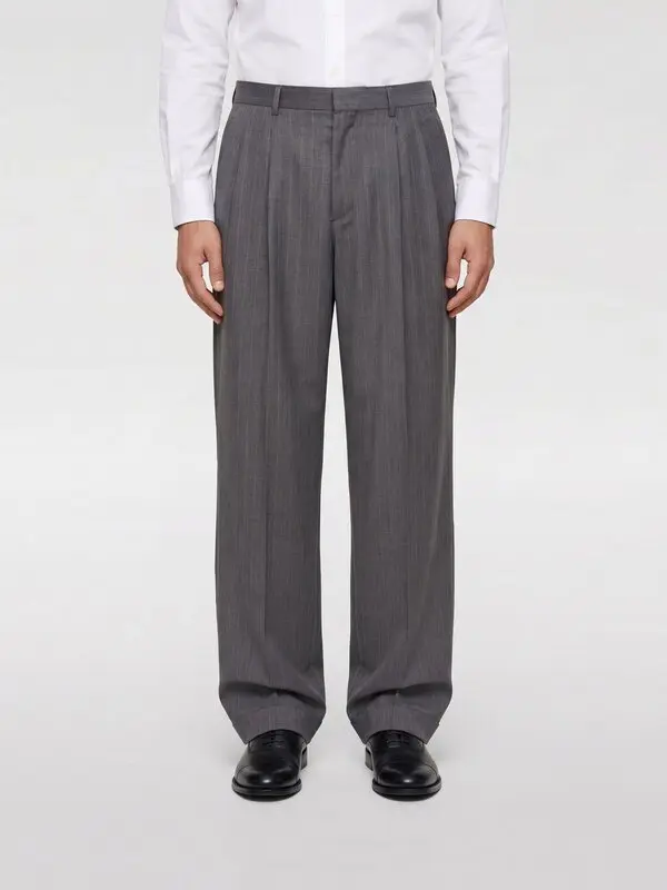 SUNFLOWER Striped Wool Wide-leg Pants