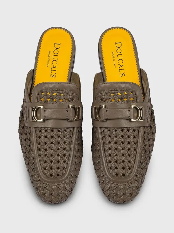 DOUCAL'S Braided Leather Mules