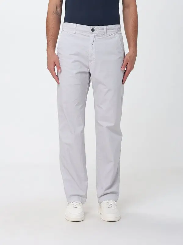 MURPHY&NYE Slim Fit Cotton Chino Pants With Welt Pockets - Ice