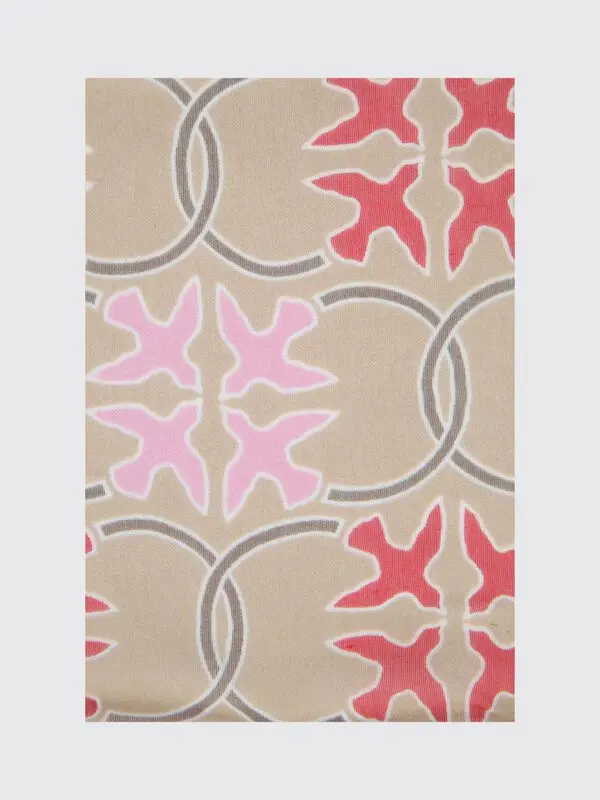 Pinko Modal Scarf With All-over Monogram Love Birds