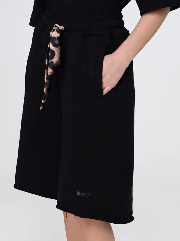 DISCLAIMER Cotton Jogging Shorts With Elasticated Drawstring Waist