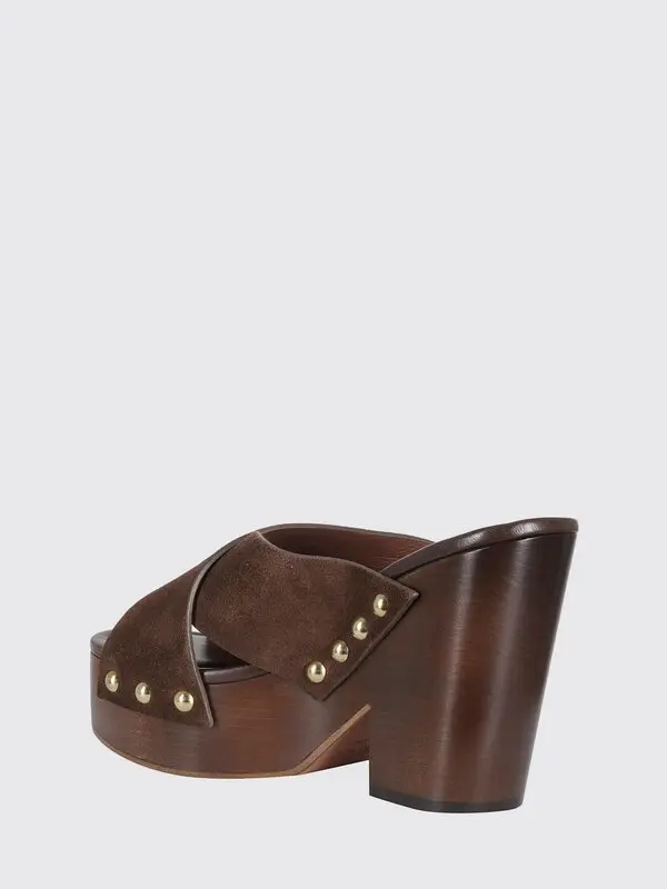 Paris Texas Marisol Suede Mules Sandals With Studs And Platform