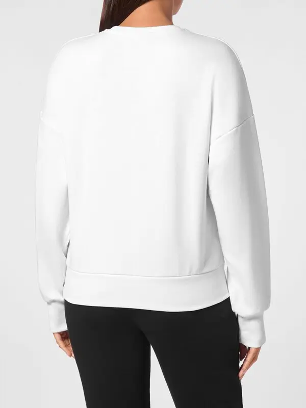 PLEIN SPORT Relaxed Fit Crew-neck Sweatshirt - White