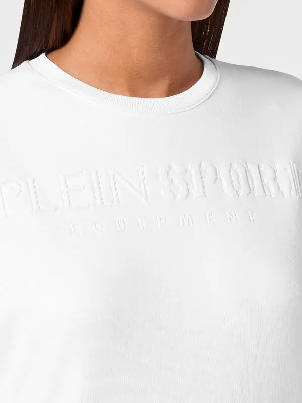 PLEIN SPORT Relaxed Fit Crew-neck Sweatshirt - White