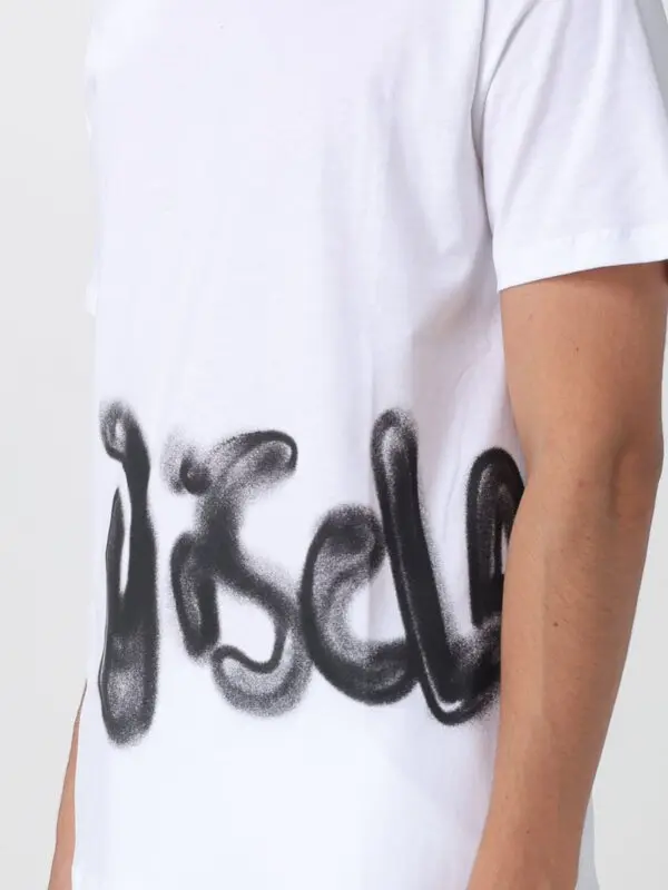 DISCLAIMER Cotton T-shirt With Lettering Logo Print - White