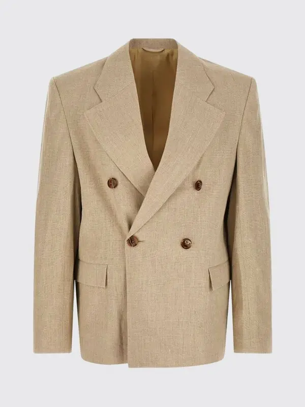 Séfr Double-breasted Blazer In Linen