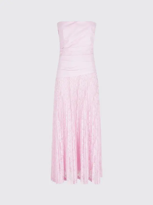 Simkhai Annalise Pleated Off-the-shoulder Long Jersey Evening Gown