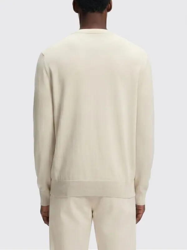 BOSS Basic Cotton Crew Neck Knit Top - White