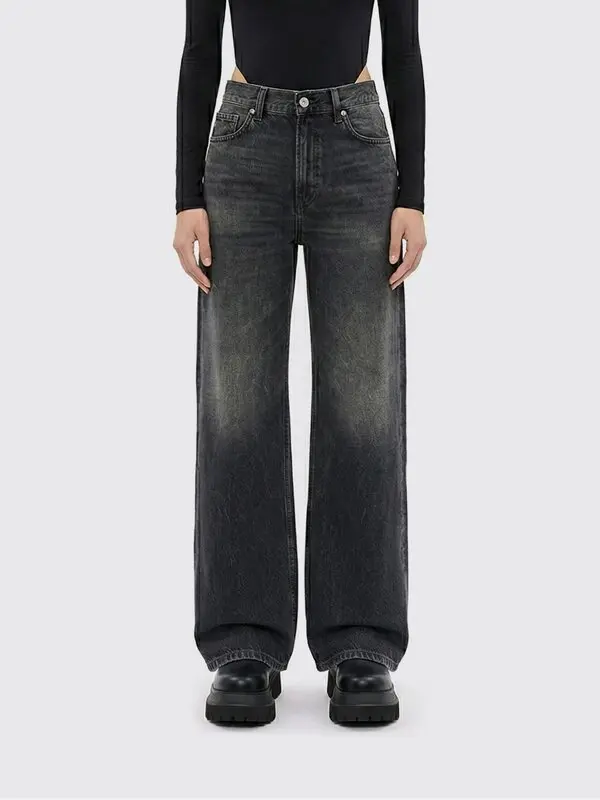HAIKURE Cotton Denim Wide Leg Jeans