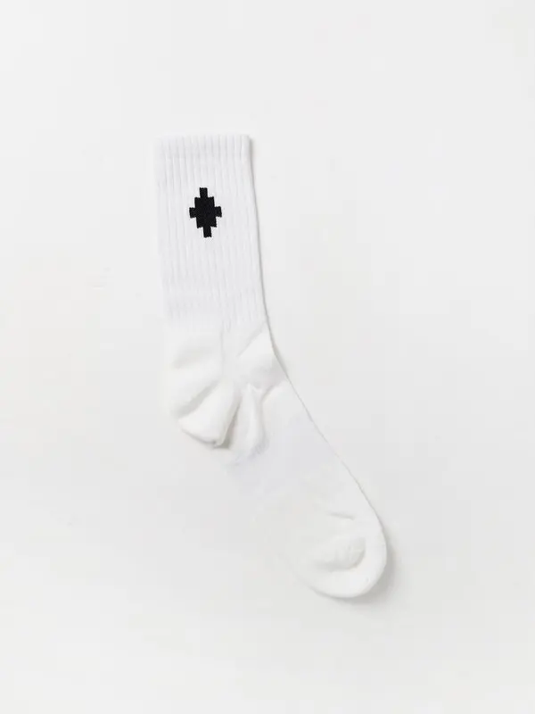 COUNTY OF MILAN Ribbed Socks With Logo Detail - White