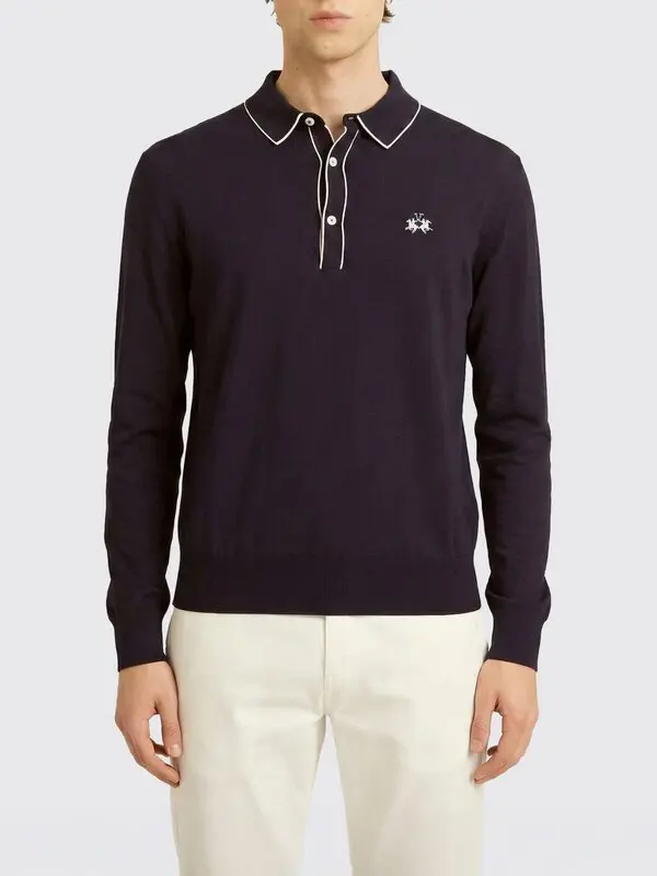 LA MARTINA Cotton And Silk Polo With Logo