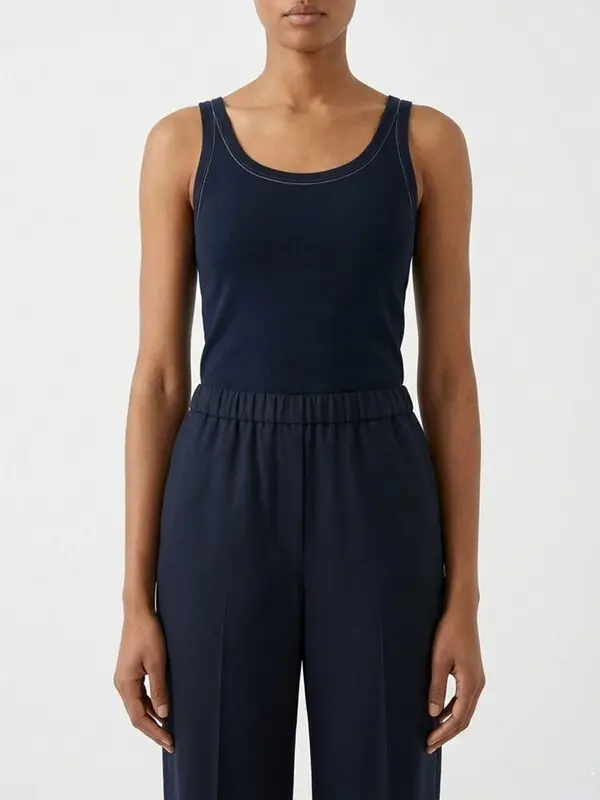 Fabiana Filippi Ribbed Tank Top - Blue