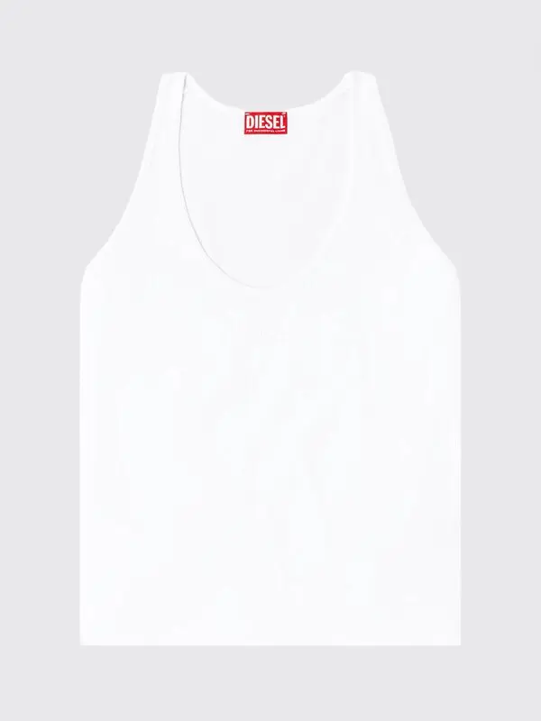 DIESEL® Organic Cotton Jersey Racerback Tank Top - White