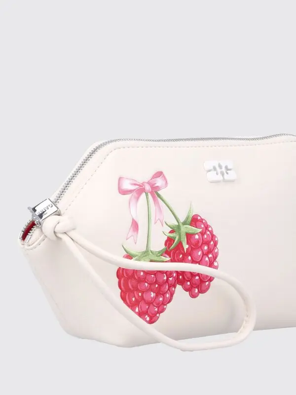 GANNI Recycled Leather Mini Pouch With Fruit Print