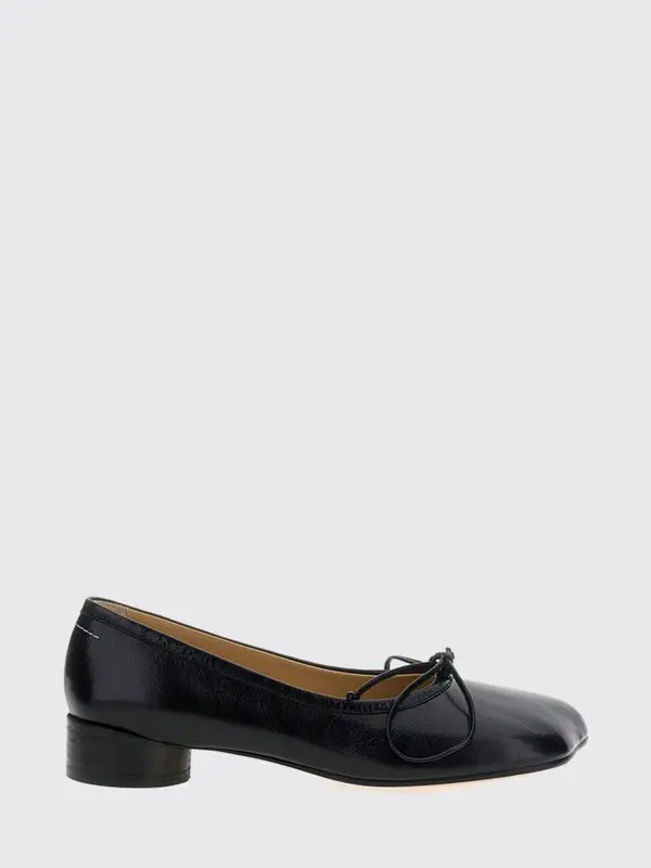 MAISON MARGIELA Anatomic Tabi Ballet Flats With Bow Detailing In Smooth Leather