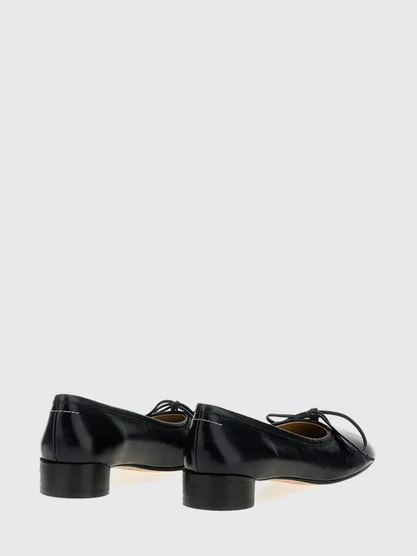 MAISON MARGIELA Anatomic Tabi Ballet Flats With Bow Detailing In Smooth Leather
